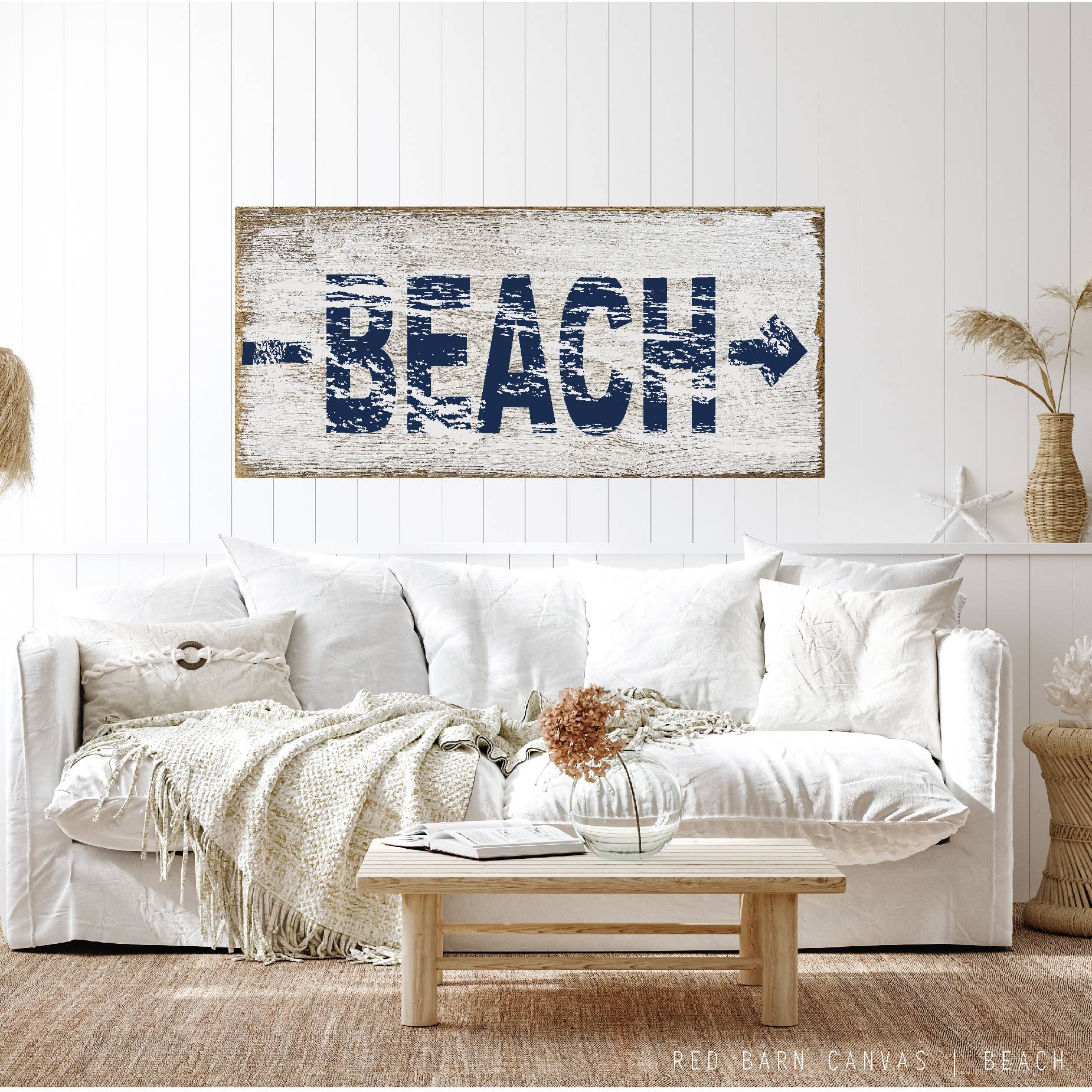 Weathered BEACH sign – Hildreth's